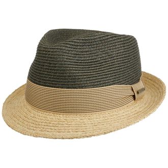 Stetson Twotone Toyo Raffiahut Damen Herren Sommer dunkeloliv XL (60-61 cm)