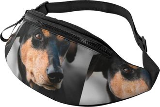 Generic Bauchtasche Atmungsaktiv Schultertaschen Zwergpinscher Multifunktionale Brusttasche F&uuml;r Wandern Fahrrad Damen 14X35Cm