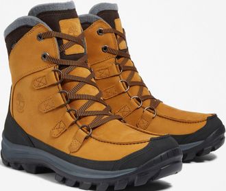 Timberland Schn&uuml;rboots TIMBERLAND Chillberg Premium WP INS, Herren, Gr. 41,5, gelb (wheat), Leder, Schuhe Schn&uuml;rboots, Winterstiefel, Schn&uuml;rstiefel, Winterschuhe