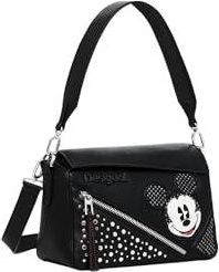 Desigual Sac à main en polyuréthane pour femme, noir, Noir