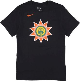 Nike NBA City Edition Logo Tee Schwarz - - Sport - Herren - Schwarzk - XL