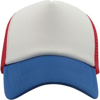 noTrash2003 Casquette de baseball Trucker en maille - Unisexe - Taille unique et modèles pour enfants - 30 couleurs - Uni - Bicolore - Polyester et coton, Blanc/r
