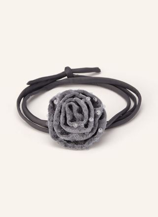 Luisa Cerano Luisa Cerano Tailleng&uuml;rtel Aus Samt Mit Pailletten grau