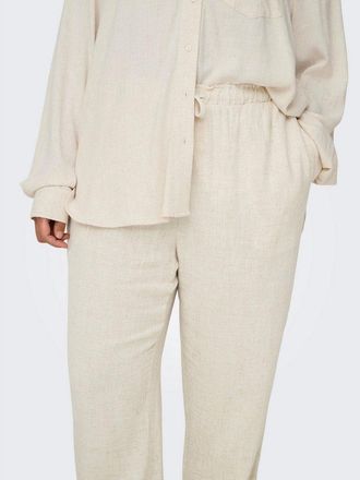 Only Carmakoma Schlupfhose CARSIESTA HW PULL-UP LINEN BL PNT NOOS