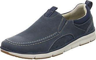 Clarks Homme Orson Row Mocassins, Bleu (Navy Nubuck-), 41.5 EU
