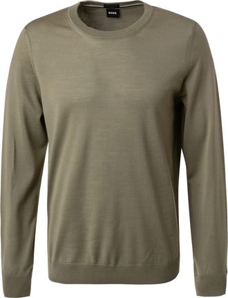 HUGO BOSS Herren Pullover grün unifarben