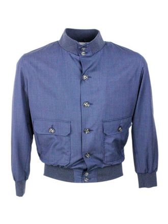 Barba Veste Casual - Bleu