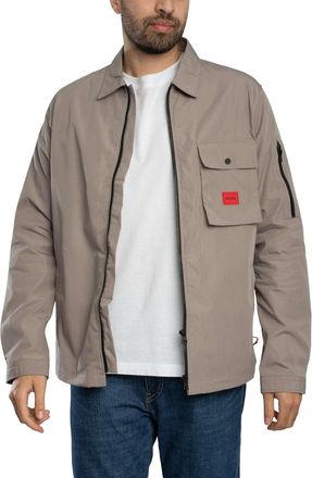 HUGO BOSS Emmond Zip Overshirt, Braun