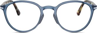 Persol lunettes de vue PO3218V &agrave; monture ronde - Bleu