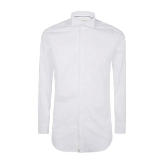 Tintoria Mattei Homme, Chemises, Blanc, Taille: XL Wing Collar Shirt