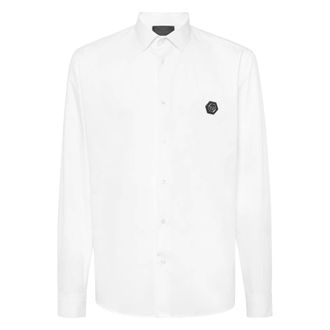 Philipp Plein Homme, Chemises, Blanc, Taille: L Sugar Daddy Cut Shirt