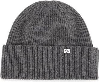 Varsity Bonnet &agrave; revers en laine et cachemire