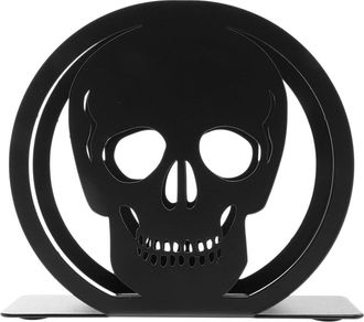 Angoily Serviettenhalter Halloween- Thema Serviettenhalter mit Ausgeschnittenem - Design Dekorativer Schwarzer Papierserviettenhalter aus Eisen Papierserviett