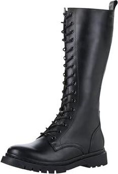 Tamaris Bottes plates pour femme, Noir, 37 EU