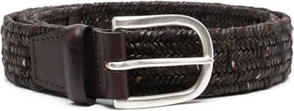 Orciani Melange Leder- und Wollg&uuml;rtel - - Accessories - Herren - Braun - 105 CM
