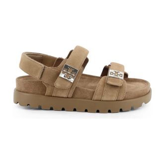 Tory Burch Femme, Chaussures, Beige, Taille: 36 EU Double Strap Suede Sandal
