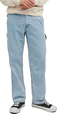 Jack & Jones Jean à Coupe Ample JJIEDDIE JJUTILITY MF 491 SN Jean à Coupe Loose Blue Denim 30 30 Blue Denim (US) 30 / L30