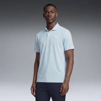 Puma Polo de golf Mono Check CLOUDSPUN Homme, V&ecirc;tements, Blanc, XXL