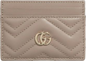Gucci Portemonnaie - Card Holder Marmont - Gr. unisize - in Taupe - f&uuml;r Damen
