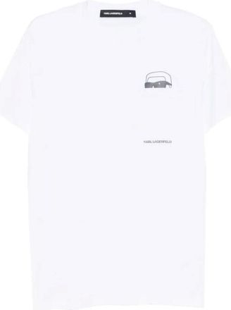 Karl Lagerfeld Homme, Tops, Blanc, Taille: S 755047 T-Shirt