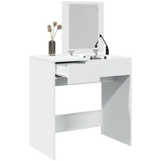 vidaXL Coiffeuse avec miroir blanc 73x46,5x120 cm Vidaxl