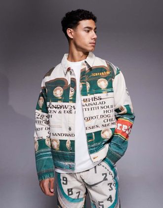 Icecream Parlor - Mehrfarbige Trucker-Jeansjacke, Kombiteil-Bunt