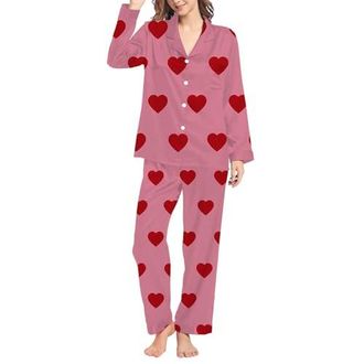 Generic Pyjama pour femme - Pyjama moelleux &agrave; manches longues pour femme - Pyjama confortable pour mari&eacute;e - Ensemble 2 pi&egrave;ces - Grande taille - Pyjama d&eacute;t&eacute; po