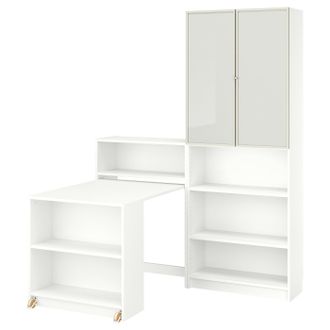 IKEA BILLY / H&Ouml;GBO B&uuml;cherregalkombination + Klapptisch