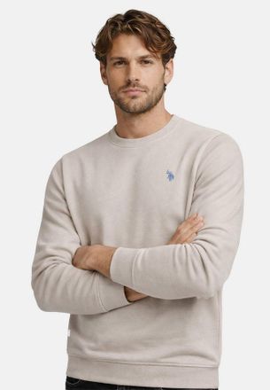 U.S.Polo Association Sweatshirt USRexx Herren Pullover mit Rundhalsausschnitt aus Baumwolle Klassisches Sweatshirt mit Rippb&uuml;ndchen und Logostickerei