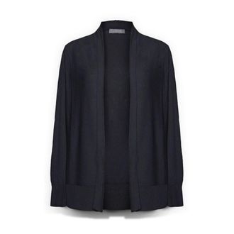 Elena Miro Offener Cardigan aus Viskosemischung - - Knitwear - Damen - Blau - 2XL