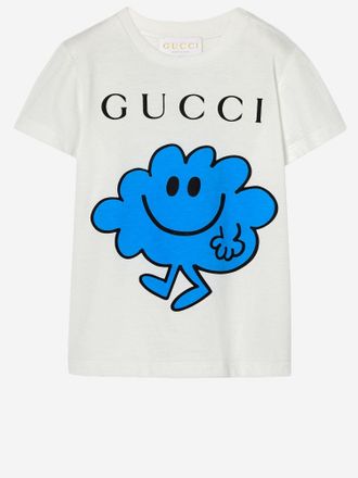 Gucci Logo-Print Cotton T-Shirt - White
