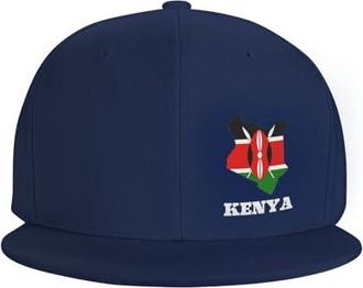 Generic Drapeau du Kenya Carte du Kenya Femme Homme Chapeaux Pare-Soleil Protection Solaire Strapback Cap Snapback Casquette De Baseball pour Camping Golf Tru