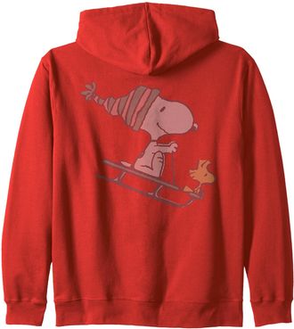 Peanuts Snoopy Woodstock Schlitten im Retro-/Vintage-Stil Kapuzenjacke
