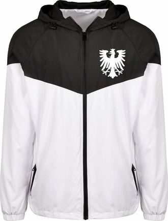 Spass Kostet M&auml;nner Windbreaker schwarz weiss Frankfurt Adler XS - 5XL windrunner windjacke