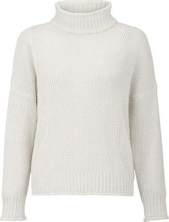 Generic Pull pour femme en coton pour femme - Pull dautomne pour femme - Pull dhiver pour fille - Haut à manches longues - Pull ample à col roulé, blanc, 3XL