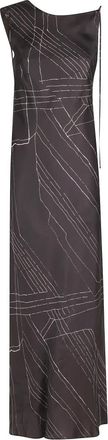 Alysi Femme, Robes, Brun, Taille: 40 FR Abito Foundation Asimmetrico