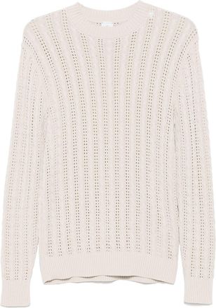 Eleventy Pullover mit Lochstrickmuster - Nude