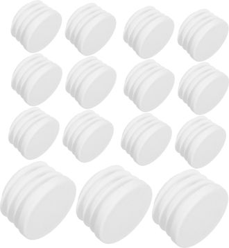 NUOBESTY 60st&uuml;cke Rohrendkappen Aus Kunststoff Wei&szlig; Runde Rohrstopfen F&uuml;r Stuhlbeine Aus Stahlrohr M&ouml;belrohrkappen Zum Schutz Von Rohrenden