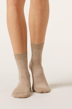 Calzedonia Socken In Rippstrick Mit Glitzer Hautfarben