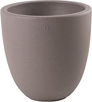 8 Seasons design Shining Curvy Pot S, LED Pflanzkübel (Taupe) 39 x 39 cm, E27 Fassung inkl. Leuchtmittel in warmweiß, beleuchteter Pflanzkübel für innen und auß