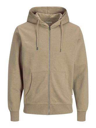 Jack & Jones Herren JJEBASIC Sweat Zip Hood, Crockery/REG, XXL