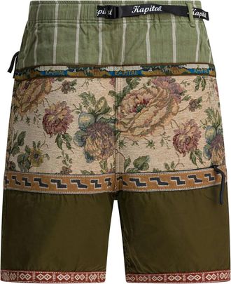 KAPITAL short rayé à fleurs - Vert