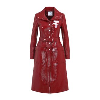 Courr&egrave;ges Femme, Manteaux, Rouge, Taille: 36 FR Manteau Rouge pour Femmes Aw25