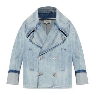Maison Margiela Femme, Vestes, Bleu, Taille: 40 FR Double-Breasted Denim Jacket