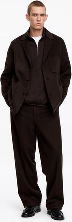 Arket Doubleface-Blazer Aus Wolle -Braun