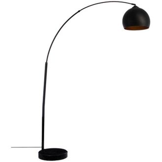 Atmosphera Stehleuchte Bogen Hyto schwarz - Metall und Marmor H 177 cm - Atmosphera