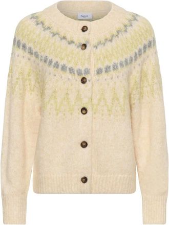 Saint Tropez Femme, Pulls, Beige, Taille: 44 FR Cardigan Ice Melange