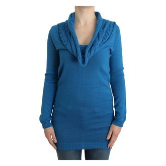 Costume National Costume National Blue knitted scoopneck sweater - - Knitwear - Damen - Blau - M