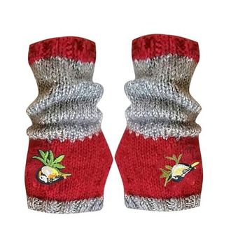 Generic Mitaines chaudes en tricot avec motif oiseau - Gants chauds avec doigts d&eacute;coup&eacute;s | Pour adultes, filles, hiver, travail, conduite, saisie, cosplay, Ro