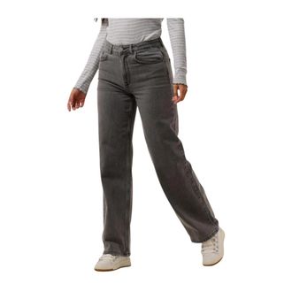 Selected Wide Leg High Waist Jeans - - Jeans - Damen - Grau - W28